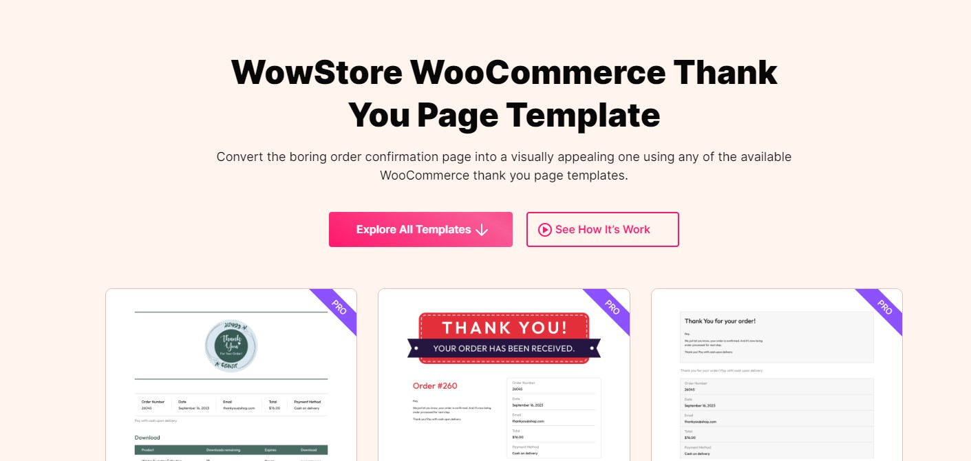WowStore WooCommerce Thank You Page Template - WPXPO