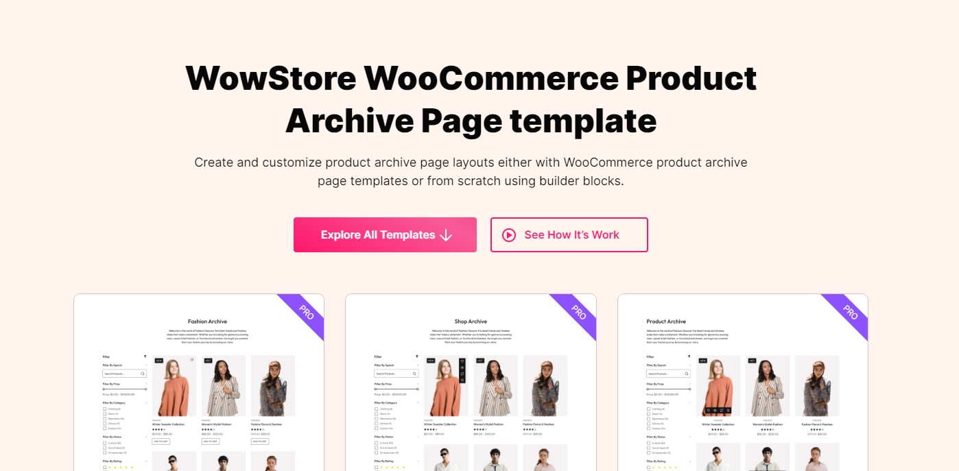WowStore WooCommerce Product Archive Page Template - WPXPO