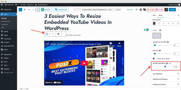 How to Change the Size of Embedded YouTube Video in WordPress